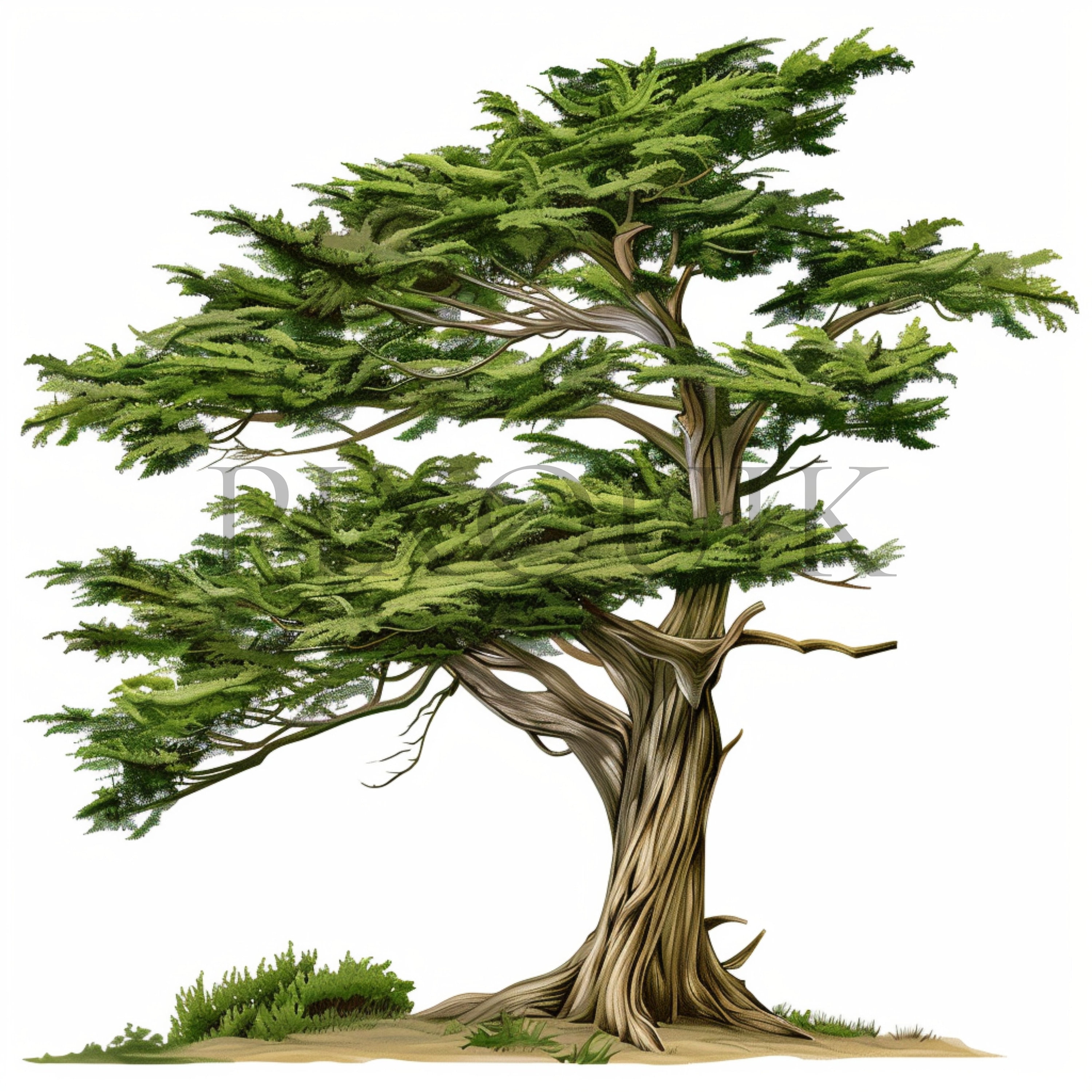 Cypress Tree Clipart 10 High Quality Jpgs Digital Watercolor Clipart ...