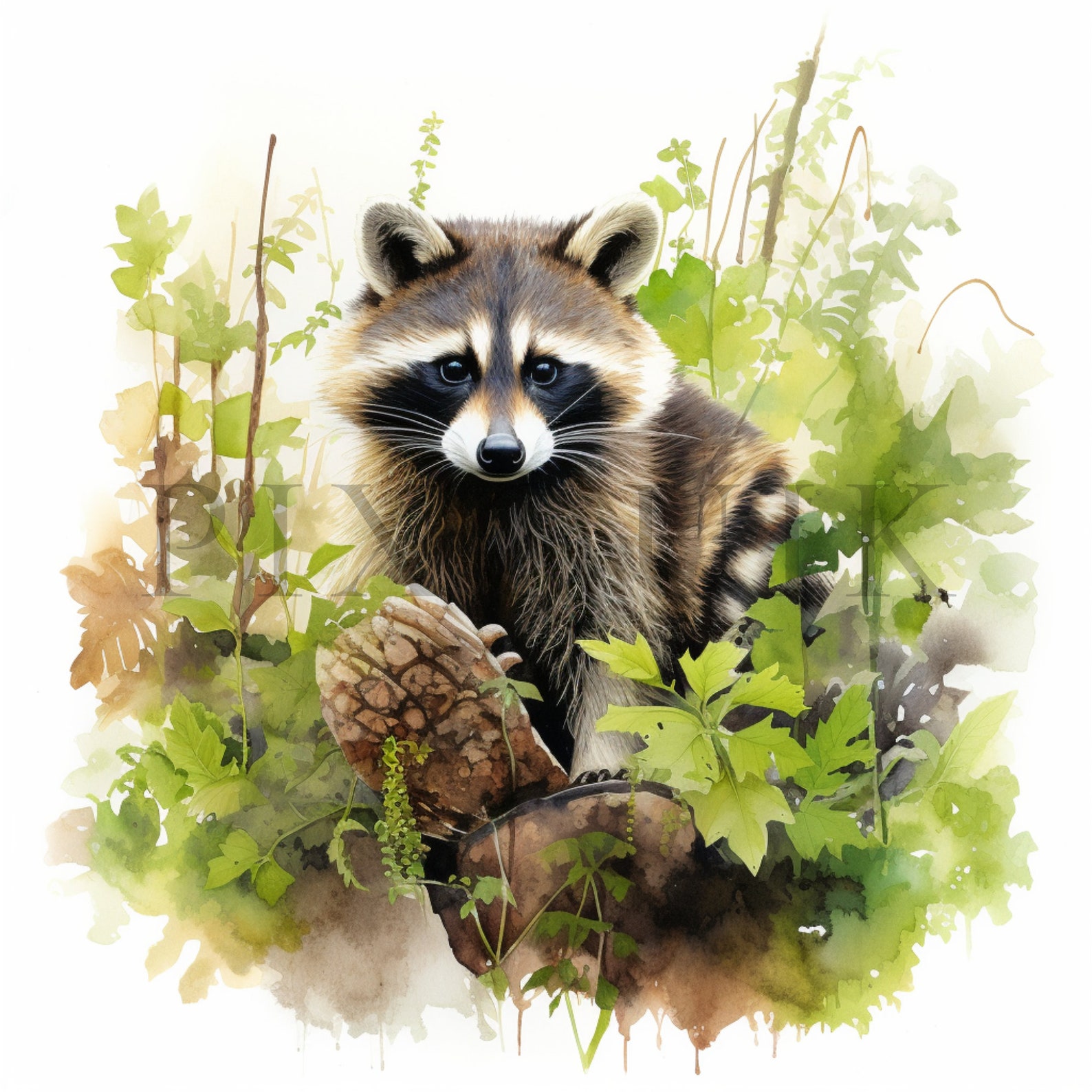 Watercolor Raccoon Clipart Bundle | 10 Jpgs, Commercial Use - Etsy