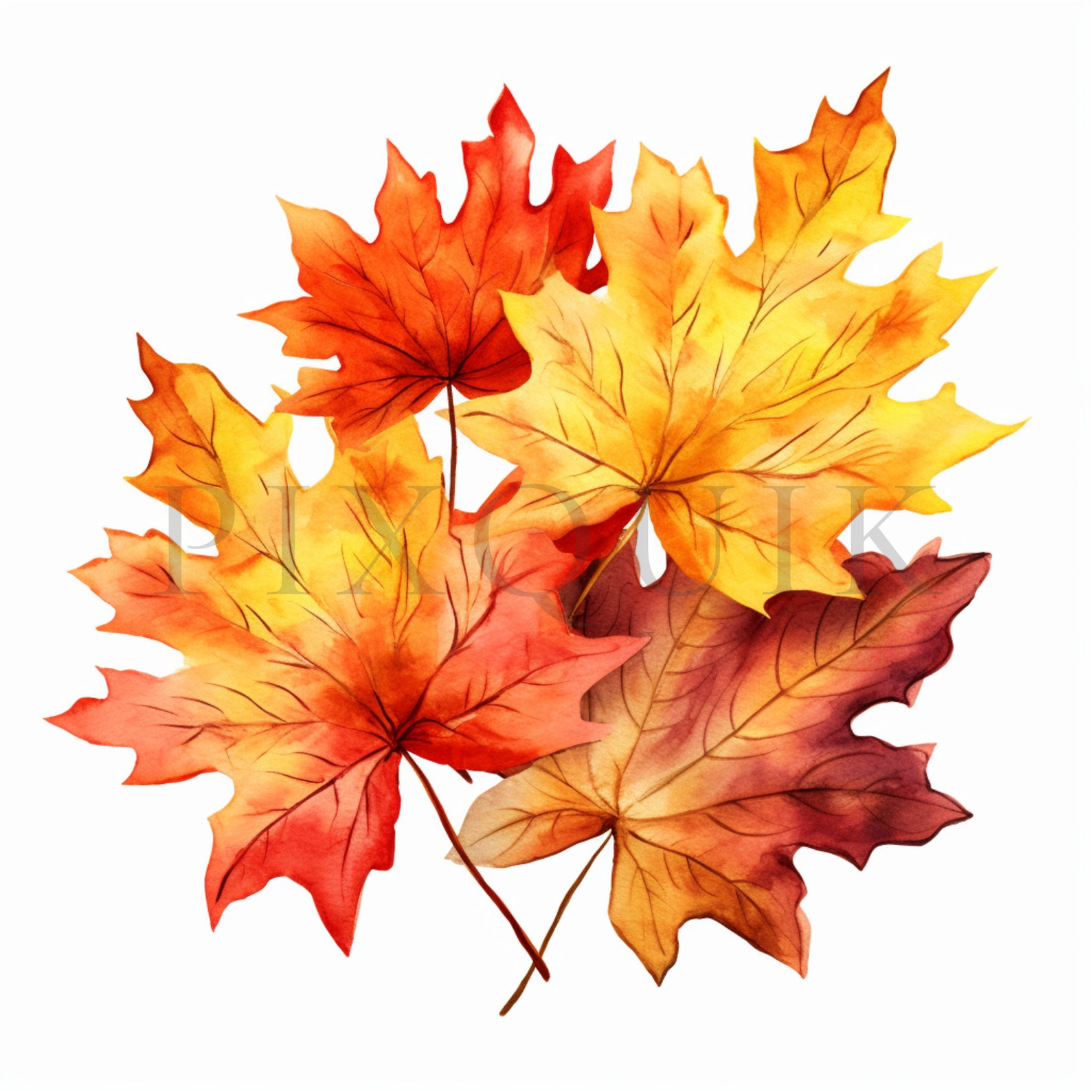 Autumn Leaves Clipart - 10 High Quality Jpgs | Digital Download ...