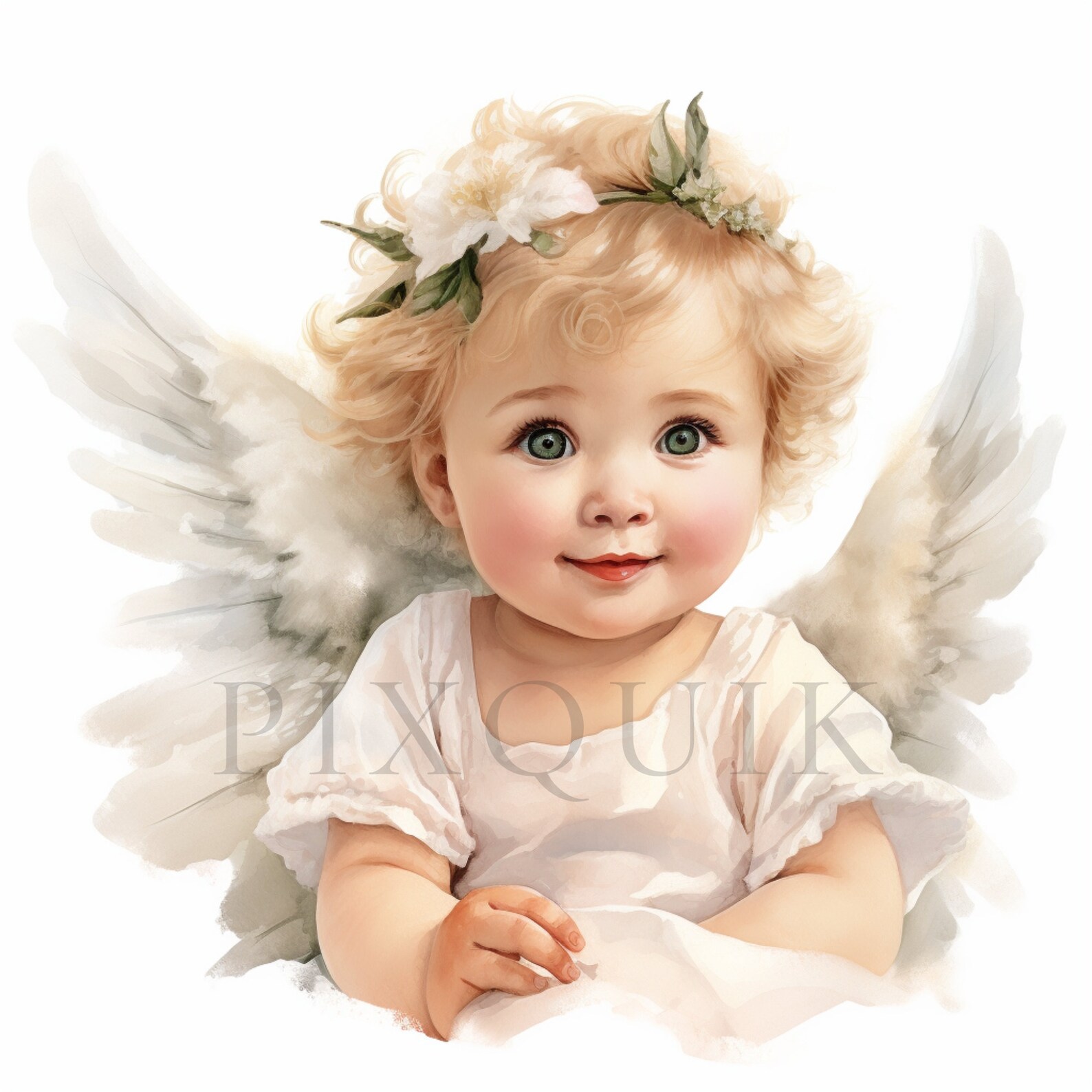 Watercolor Little Angel Clipart 10 High Quality Jpgs Angel Clipart ...