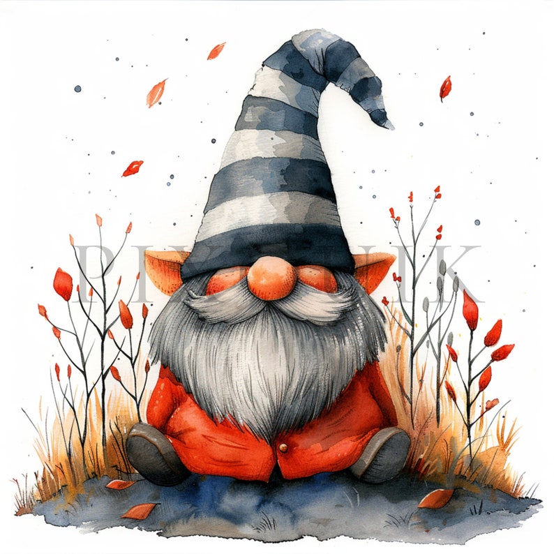 Watercolor Gnome Clipart | 10 High Quality Jpgs | Digital Download ...