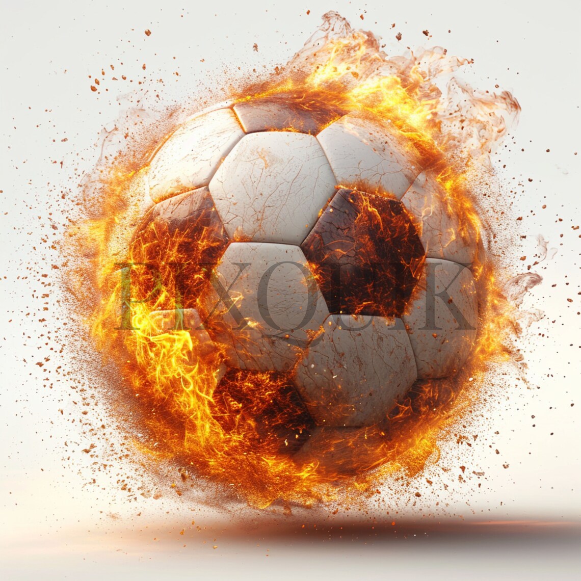 Soccer Ball on Fire Clipart Bundle 10 Jpg's Soccer Ball Clipart ...