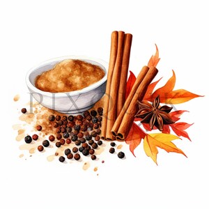 Autumn Spice Clipart | Fall Harvest JPG Images (digital Download) - Etsy