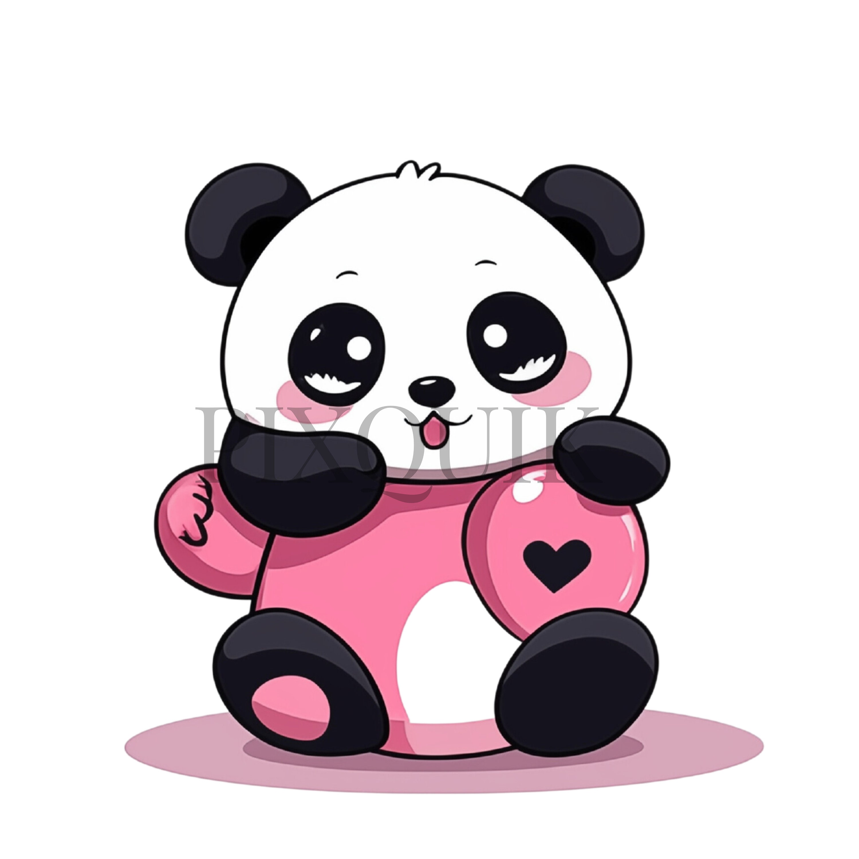 Valentine Cute Panda Clipart Valentines Day Graphics in PNG and SVG ...