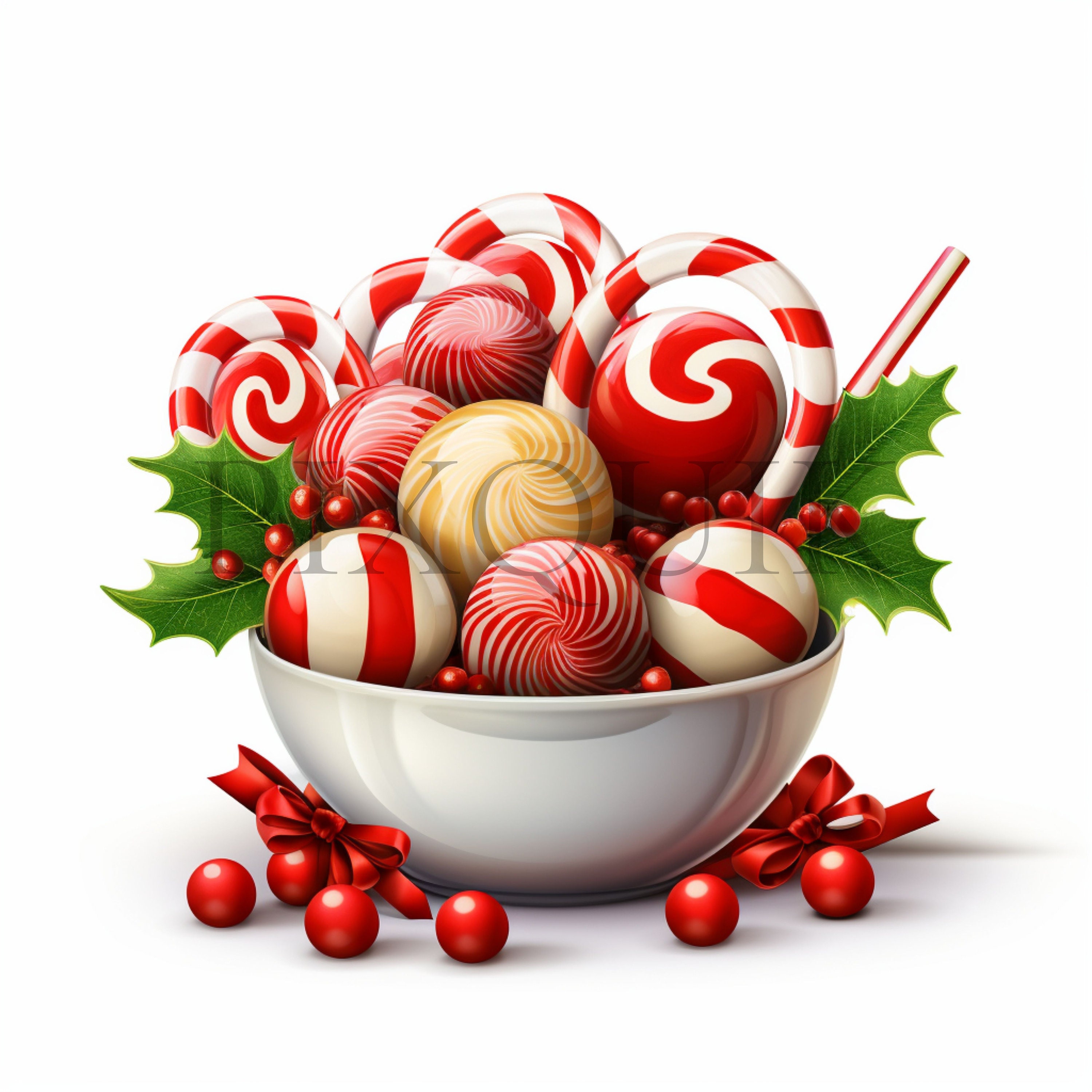 Christmas Candy Clipart | Holiday Candy Illustration (digital Download ...