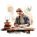 Watercolor Study Clipart | Student Illustration, Educational Art ...