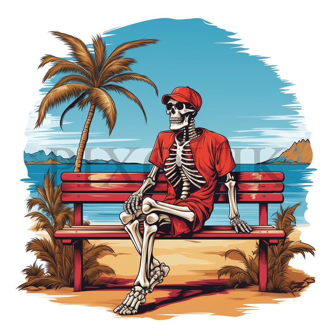 Colorful Skeleton Scene Clipart | Skeleton Clipart | High-quality Jpgs ...