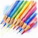 Watercolor Pencil Clipart | Colorful Stationery Art (digital Download ...