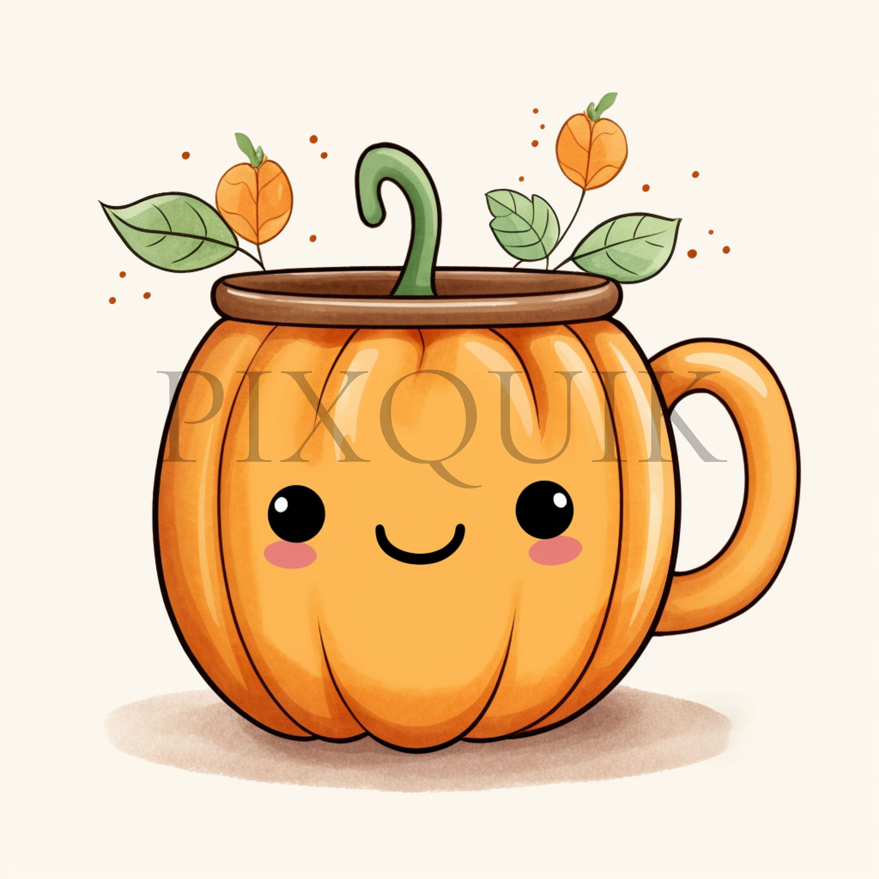 Pumpkin Mug Clipart | Cute Autumn Illustration (digital Download) - Etsy