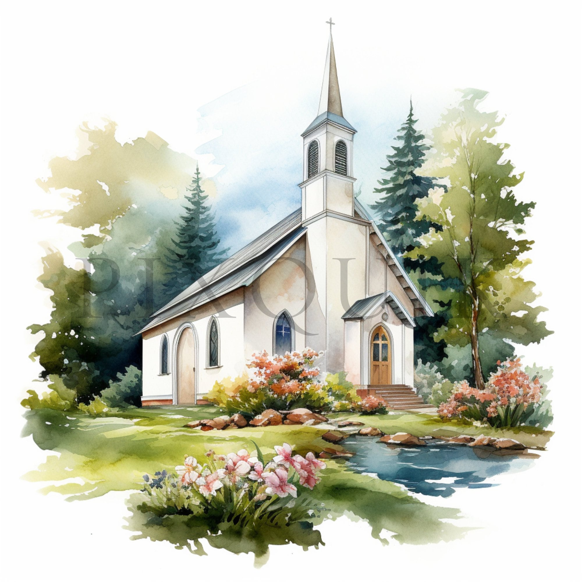 Church Clipart 10 High Quality Jpgs Digital Download Scrapbook Images ...