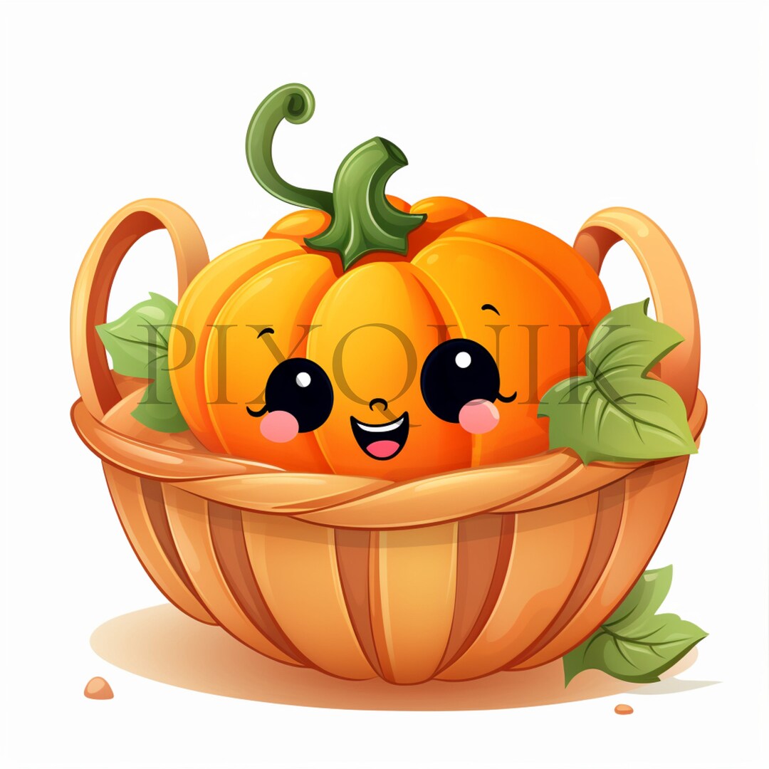 Watercolor Pumpkin Clipart | Cute Fall Harvest Illustrations (digital ...