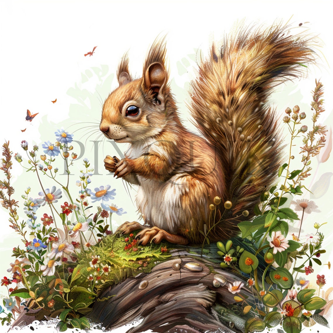 Squirrel Clipart | 10 JPG Woodland Animal Graphics (digital Download ...