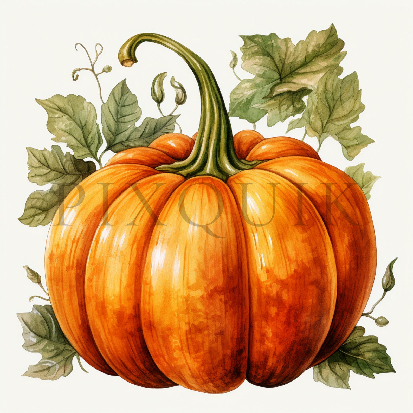 Pumpkin Clipart 10 High Quality Jpgs Digital Download Fall Autumn ...