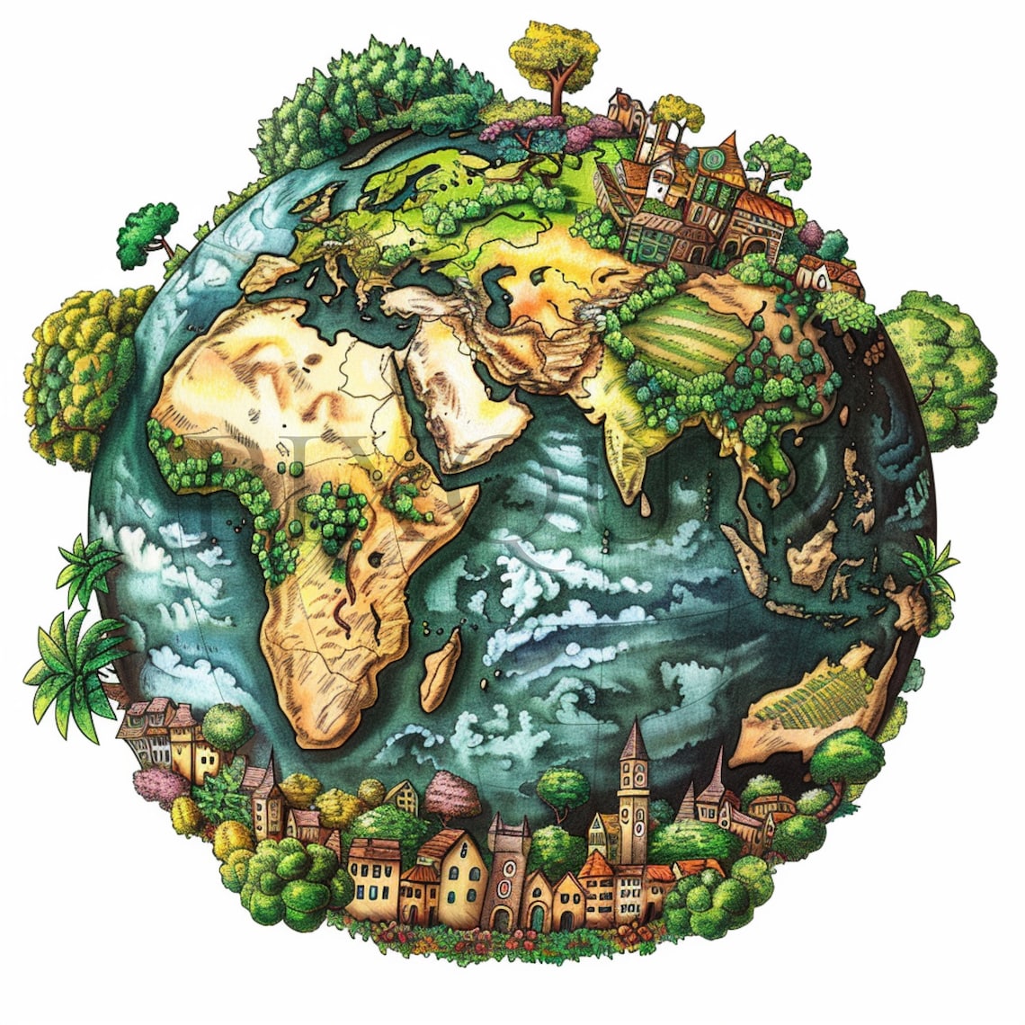 World Clipart Earth Clipart 10 High Quality JPG Globe Watercolor ...