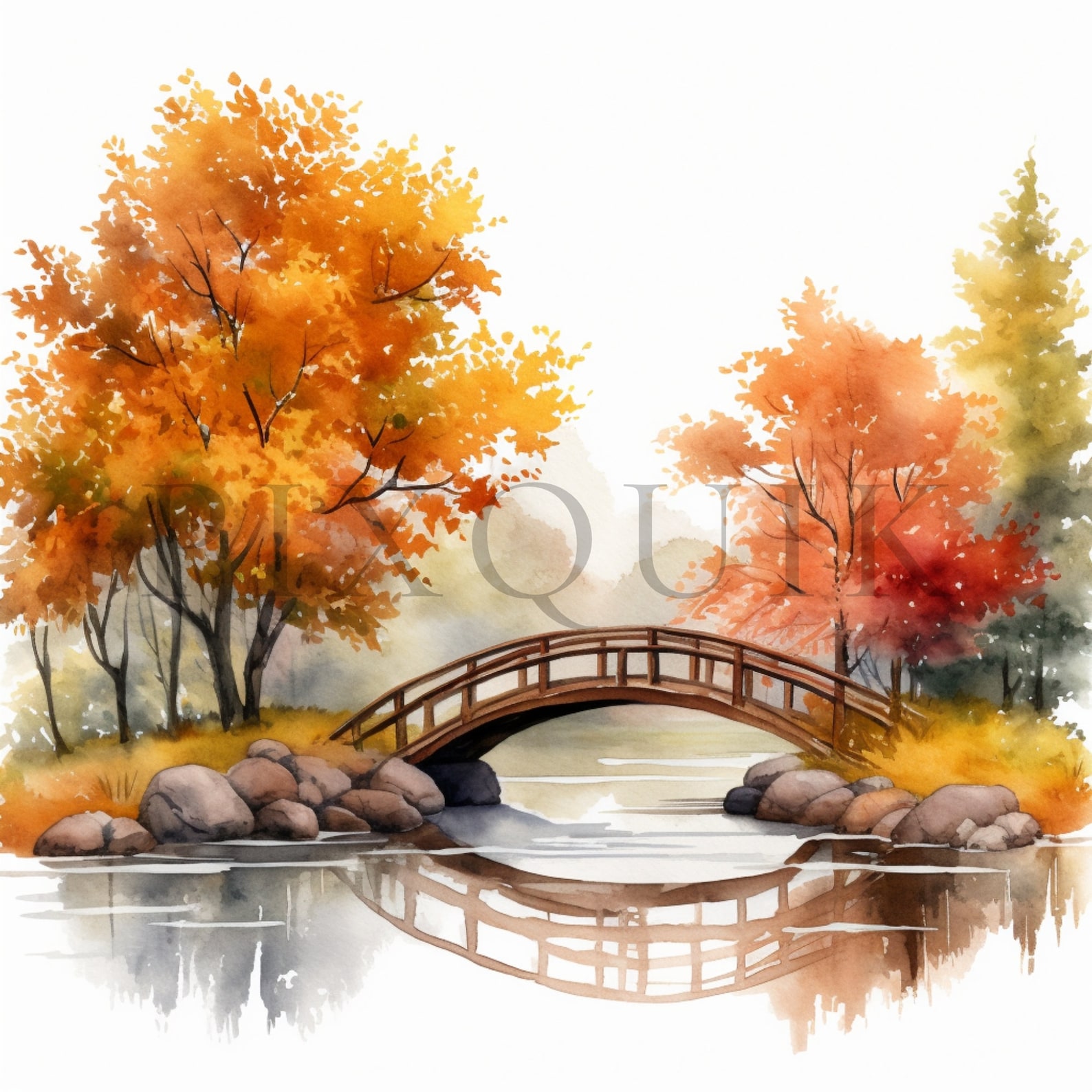 Autumn Scene Clipart 10 High Quality Jpgs Digital Download Fall Scenes ...