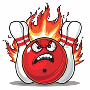 Watercolor Bowling Pin Clipart | 10 High Quality Jpgs | Fire Bowling ...