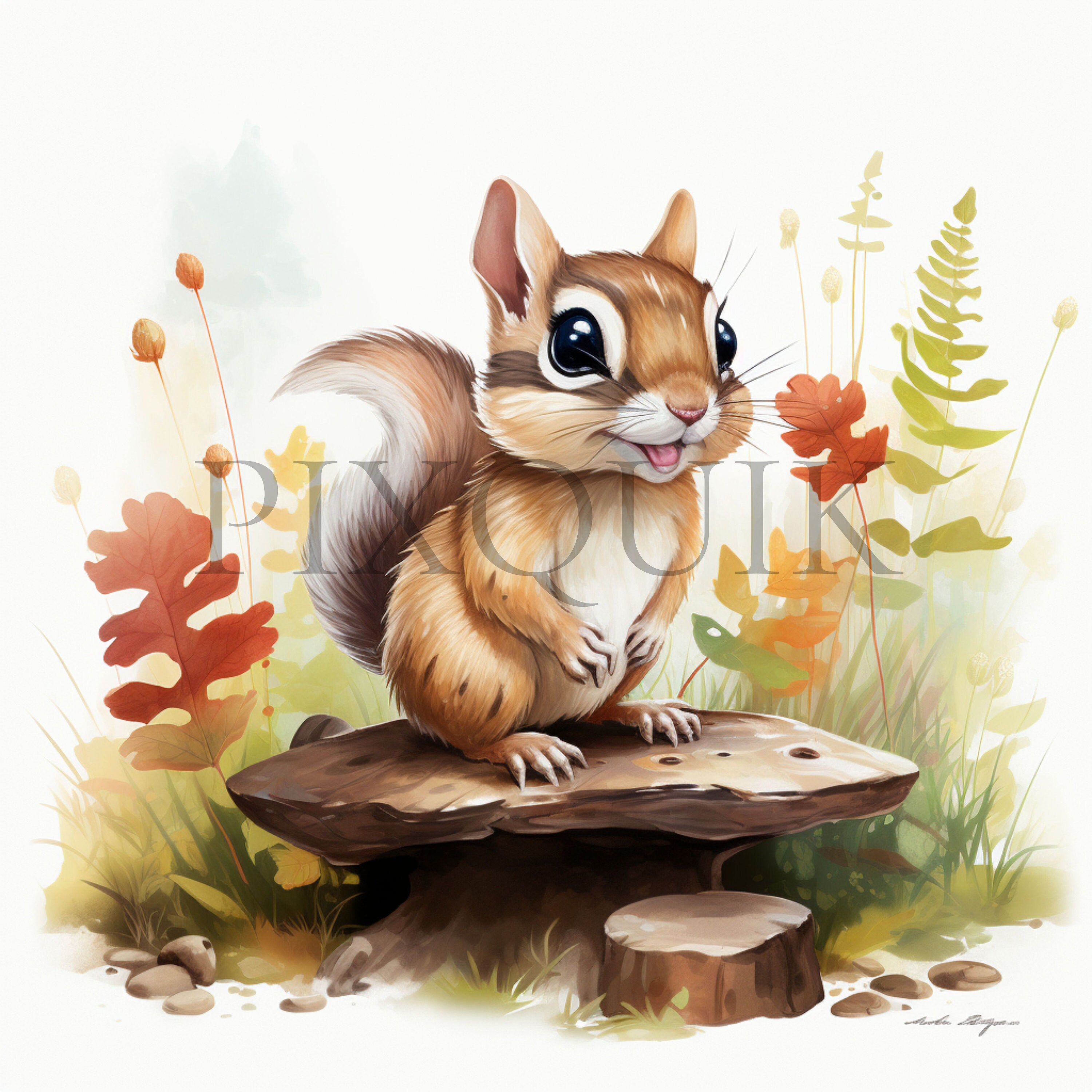 Chipmunk Clipart Woodland Animal Clipart 10 High Quality JPG Cute ...