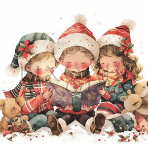 Holiday Children Clipart | Christmas Jpgs (digital Download) - Etsy