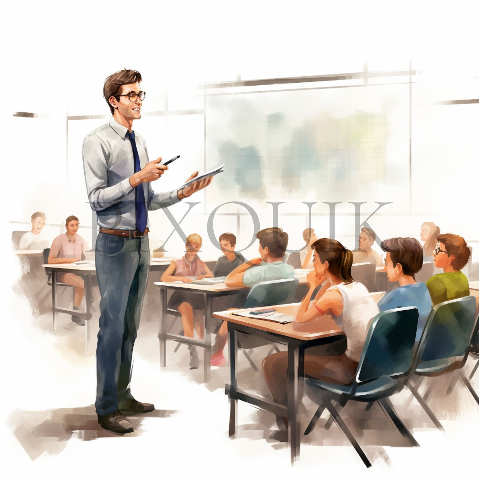 Watercolor Clipart for Teachers Teacher Clipart Set 10 High Quality ...