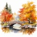 Autumn Scene Clipart | 10 High Quality Jpgs | Digital Download | Fall ...