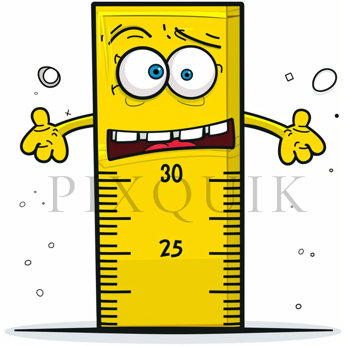 Cartoon Ruler Clipart | Back to School Graphics (digital Download) - Etsy