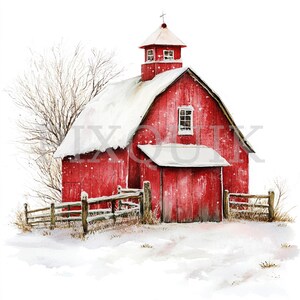 Vintage Christmas Farmhouse Clipart | 23 Holiday Clip Art| Card Making ...