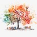 Watercolor Family Tree Clipart Set 10 High Quality Jpgs Digital ...