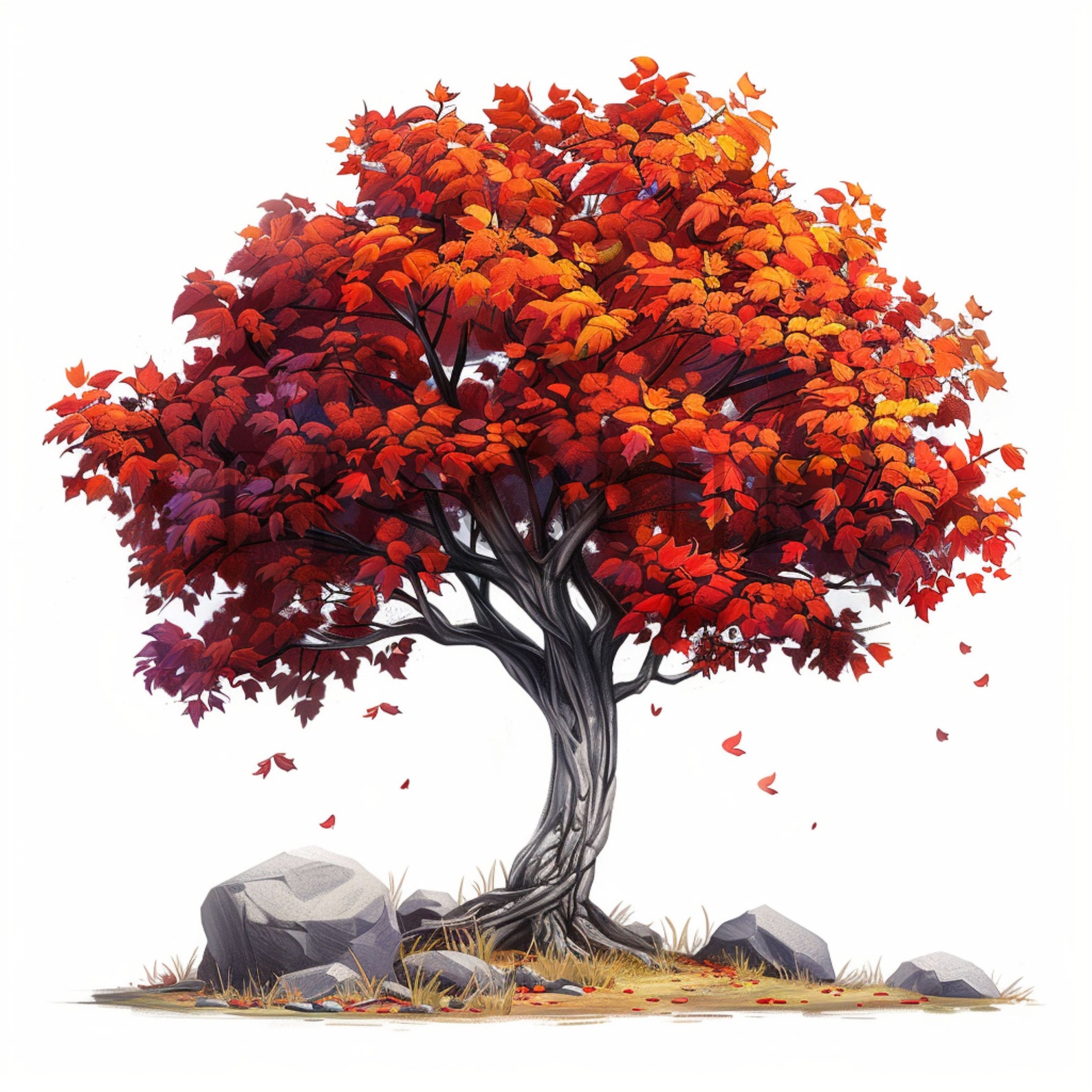 Maple Tree Clipart Clipart Bundle 10 High-quality Images Wall Art Tree ...