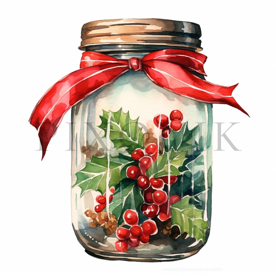 Holiday Jar Clipart 10 High Quality Jpgs Digital Download Jar Clipart ...