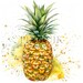 Watercolor Pineapple Clipart 10 High Quality Jpgs fruit Clipart ...