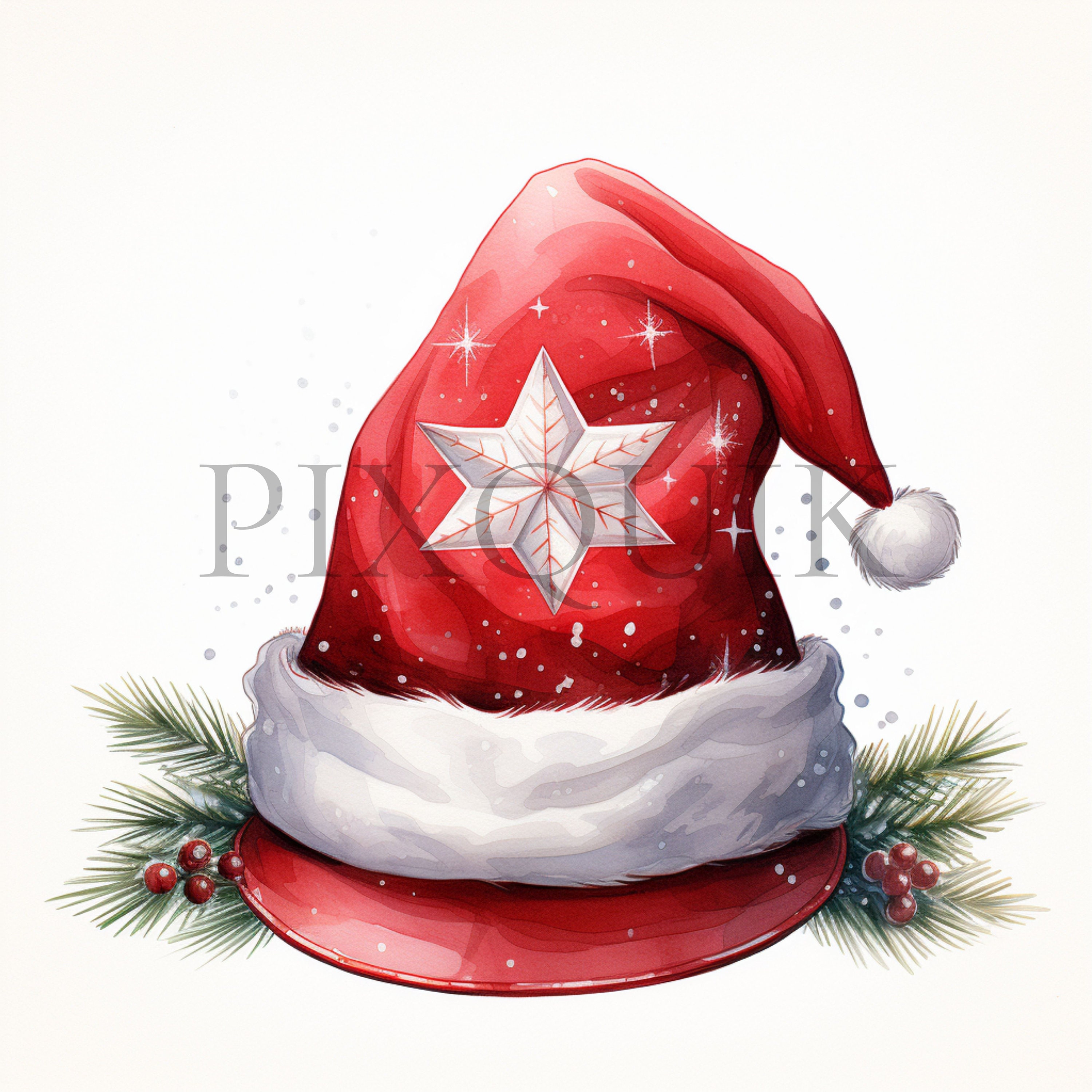Christmas Hat Clipart | Festive Holiday Art (digital Download) - Etsy