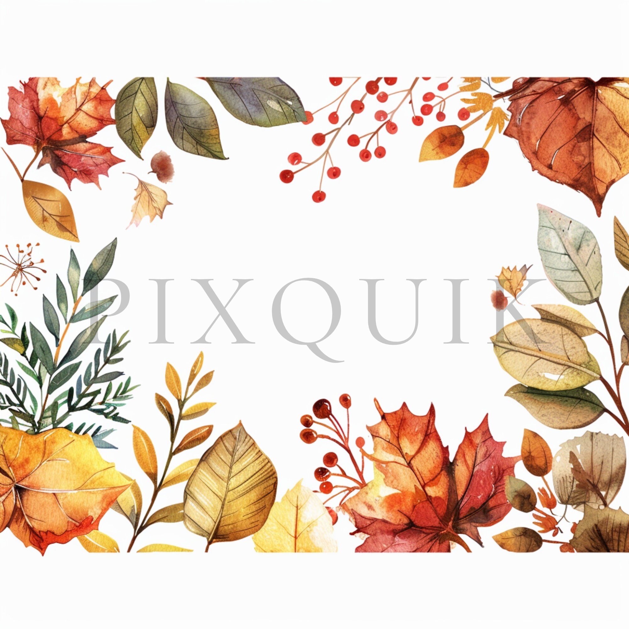 Autumn Border Clipart | 10 High Quality Jpgs | Digital Download ...