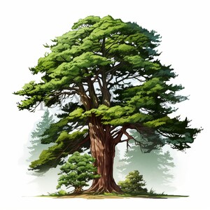Evergreen Trees Clipart | 10 High Quality Jpgs | Digital Download ...