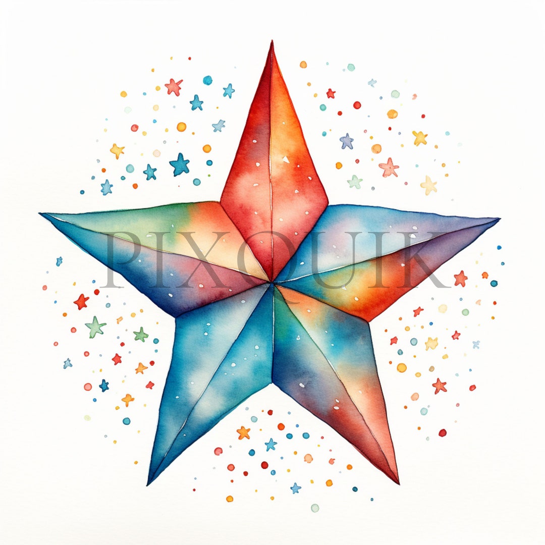 Holiday Star Clipart | 10 High Quality Jpgs | Digital Download | Star ...