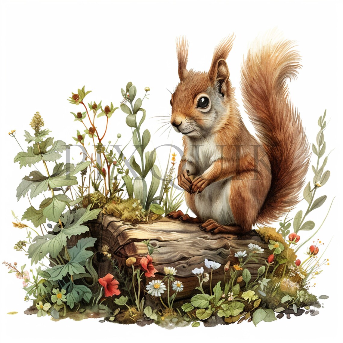 Squirrel Clipart | 10 JPG Woodland Animal Graphics (digital Download ...