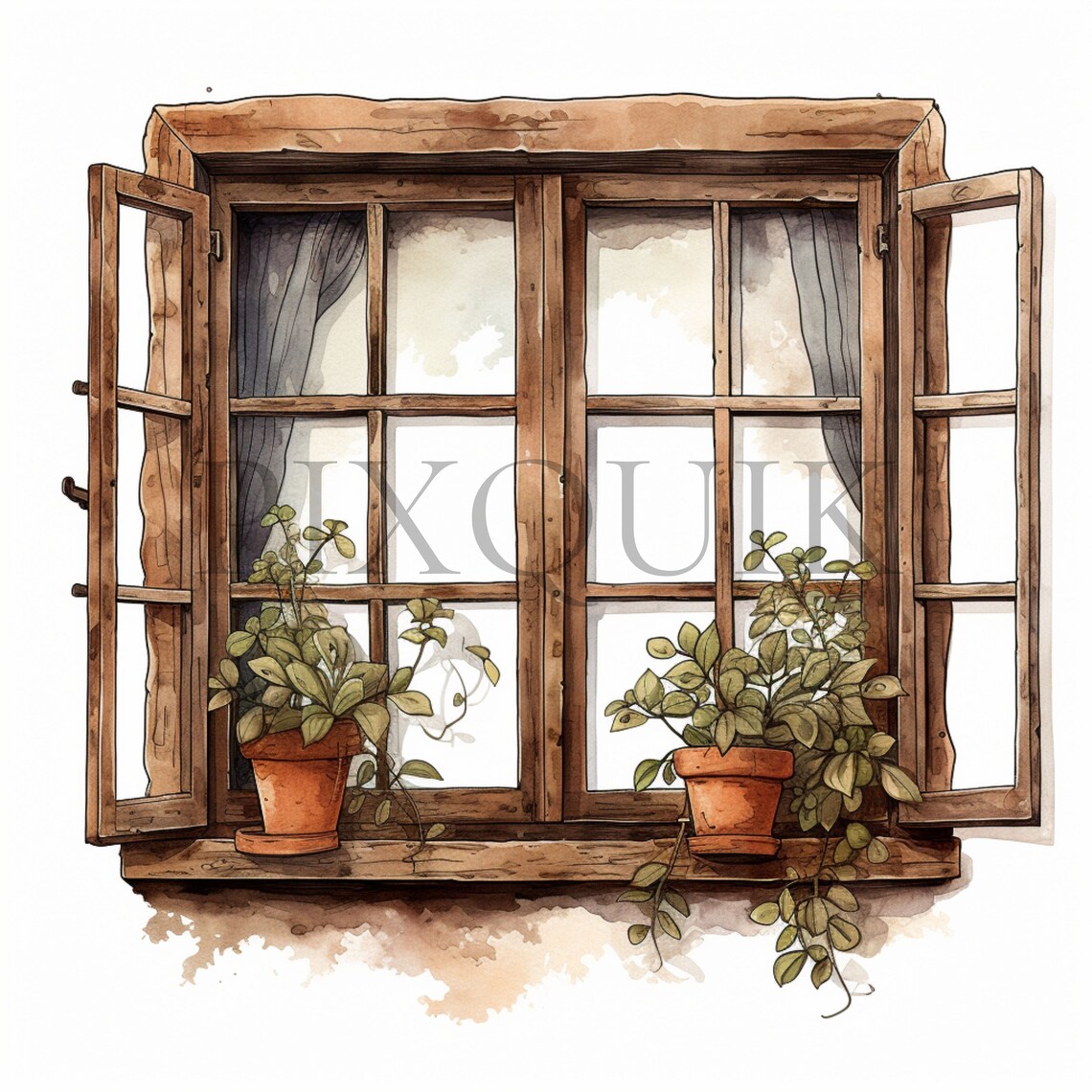 Old Window Clipart 10 High Quality Jpgs Vintage Wooden Window Rustic ...