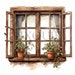 Old Window Clipart 10 High Quality Jpgs Vintage Wooden Window Rustic ...