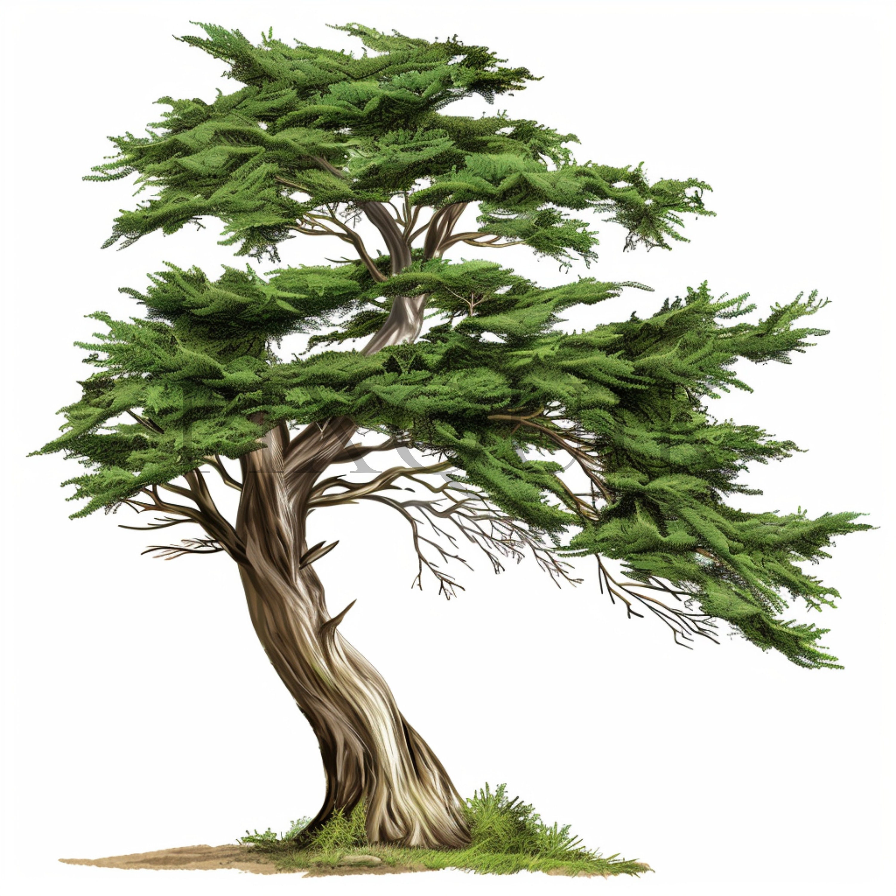 Cypress Tree Clipart 10 High Quality Jpgs Digital Watercolor Clipart ...