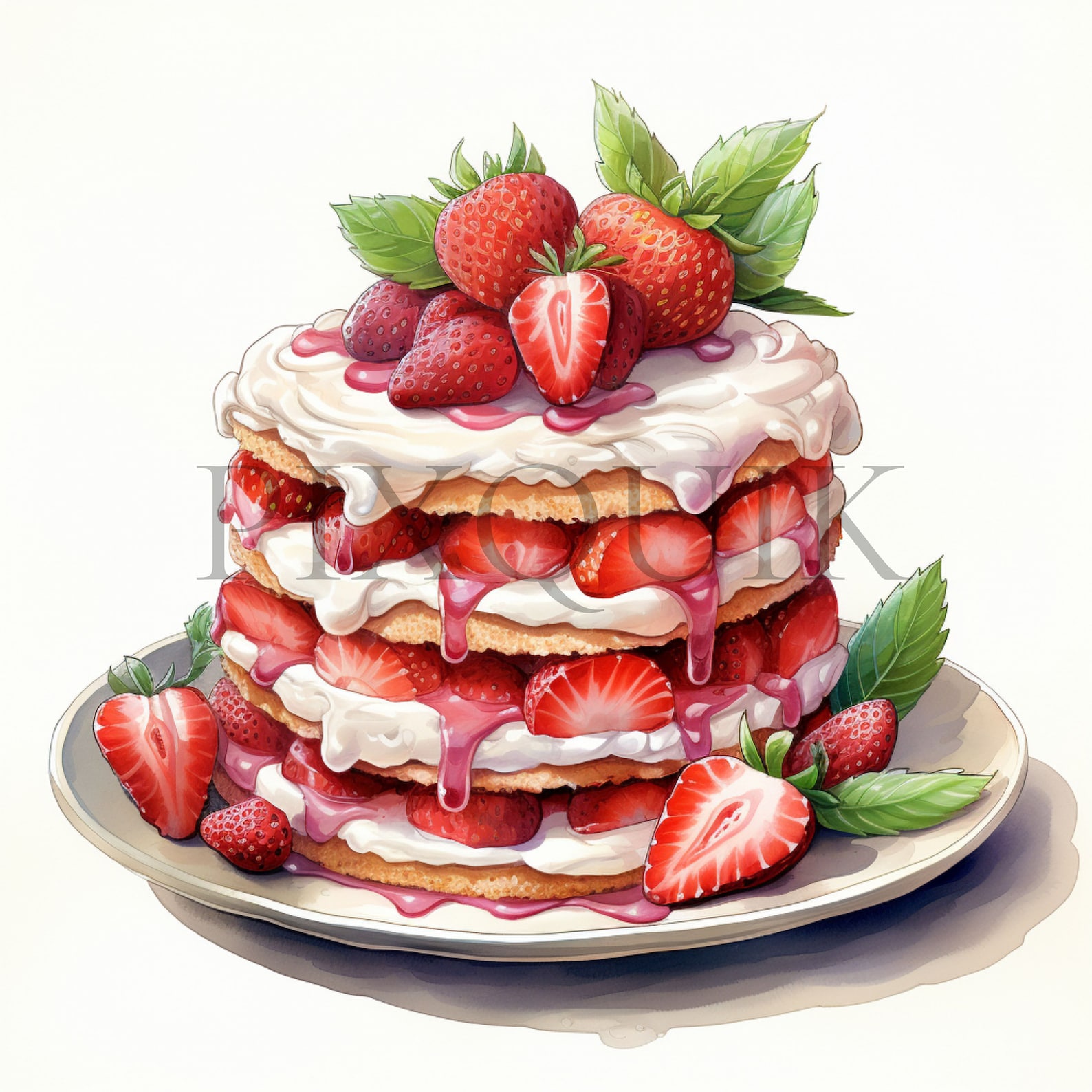 Strawberry Shortcake Clipart | 10 High Quality Jpg's | Digital Download ...