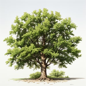Walnut Tree Clipart | JPG Illustration for Nursery (digital Download ...