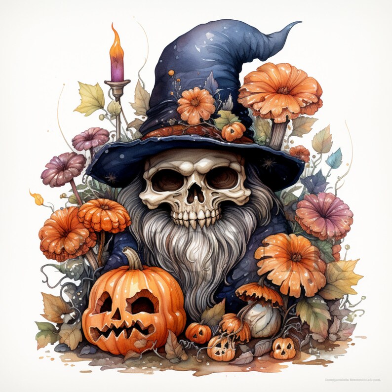 Watercolor Halloween Gnome Clipart | Fall Gnomes (digital Download) - Etsy