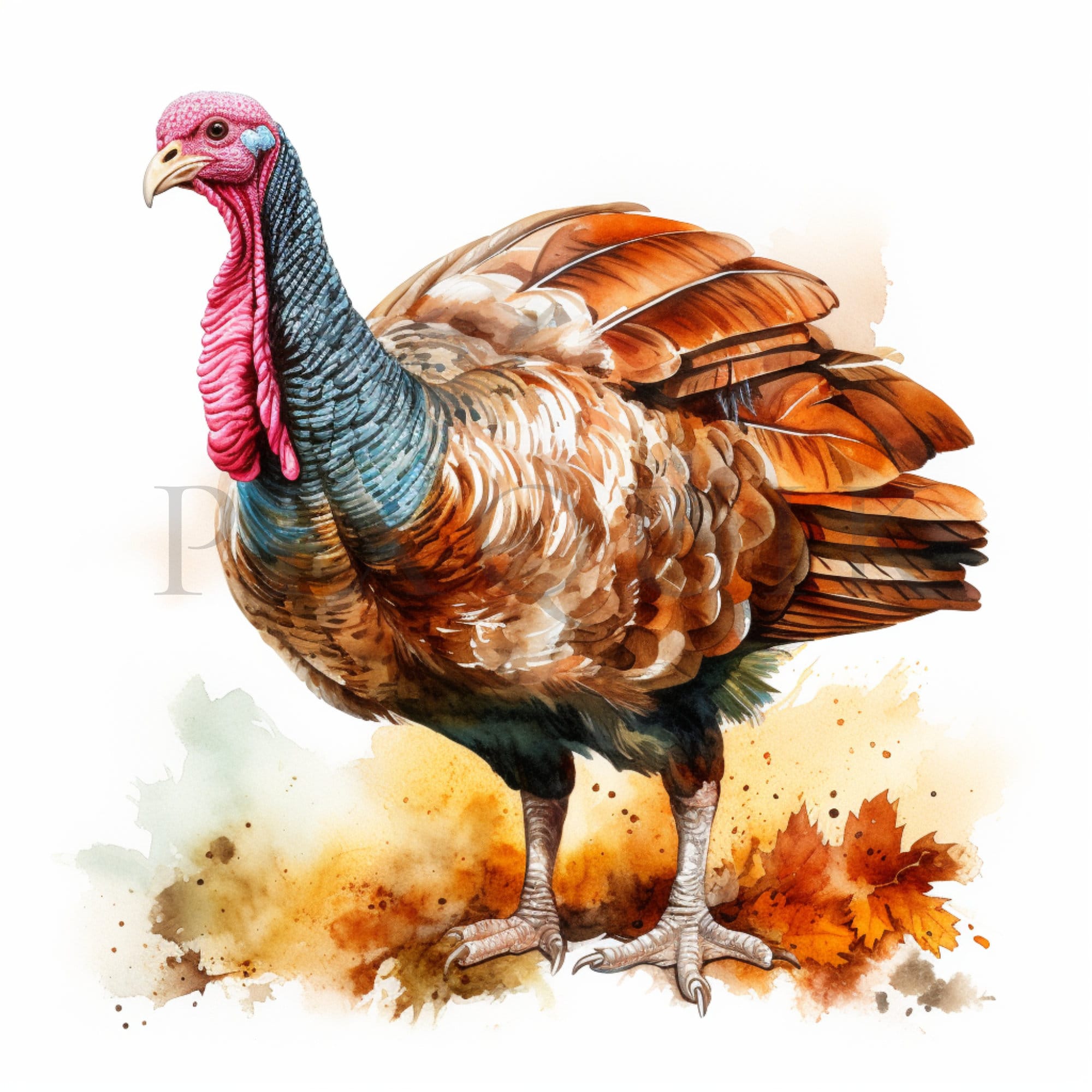 Watercolor Turkey Clipart Set – Thanksgiving Illustrations (jpgs) - Etsy