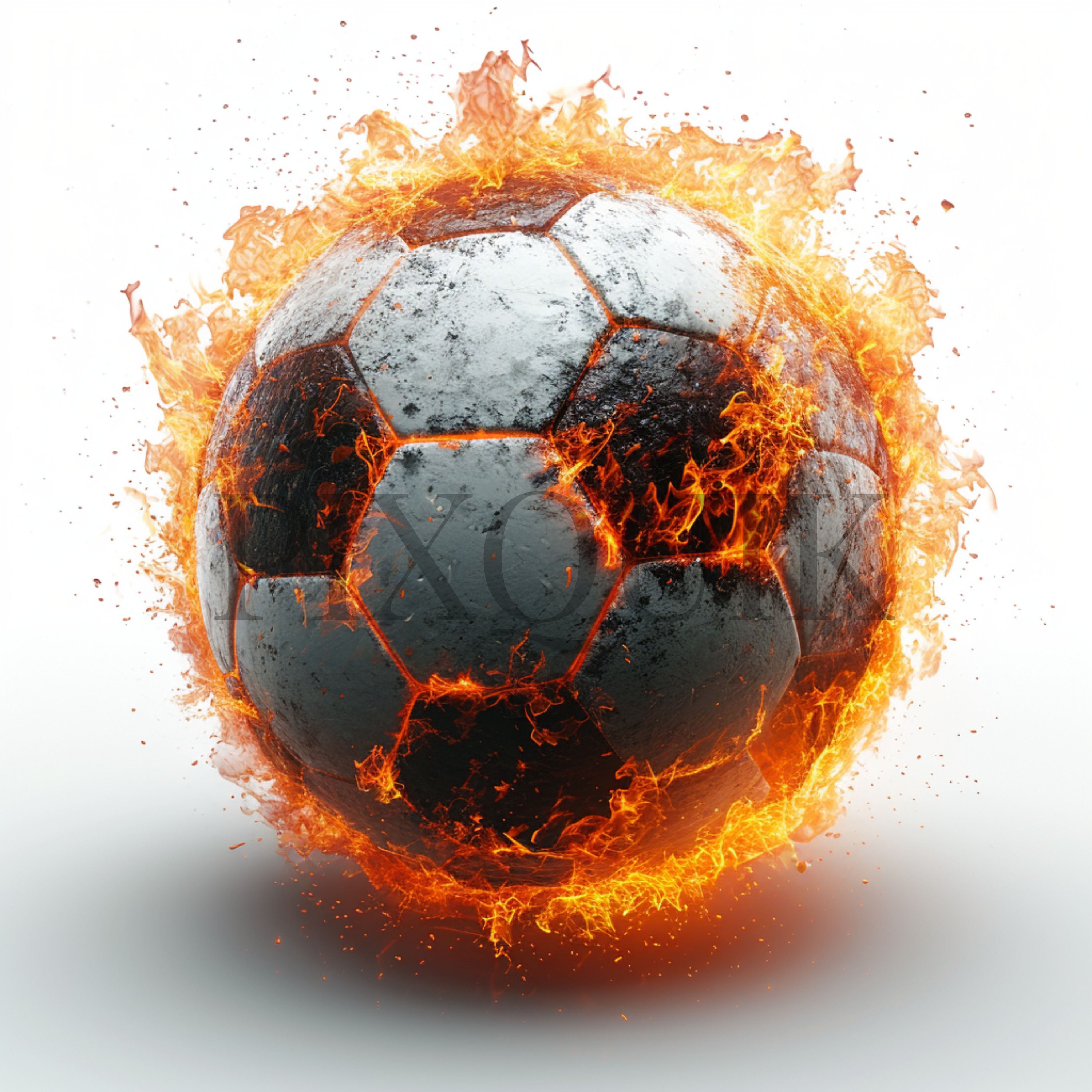 Soccer Ball on Fire Clipart Bundle 10 Jpg's Soccer Ball Clipart ...