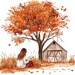 Girl Reading Clipart | 10 High Quality Jpg's and PNG | Cozy Fall ...
