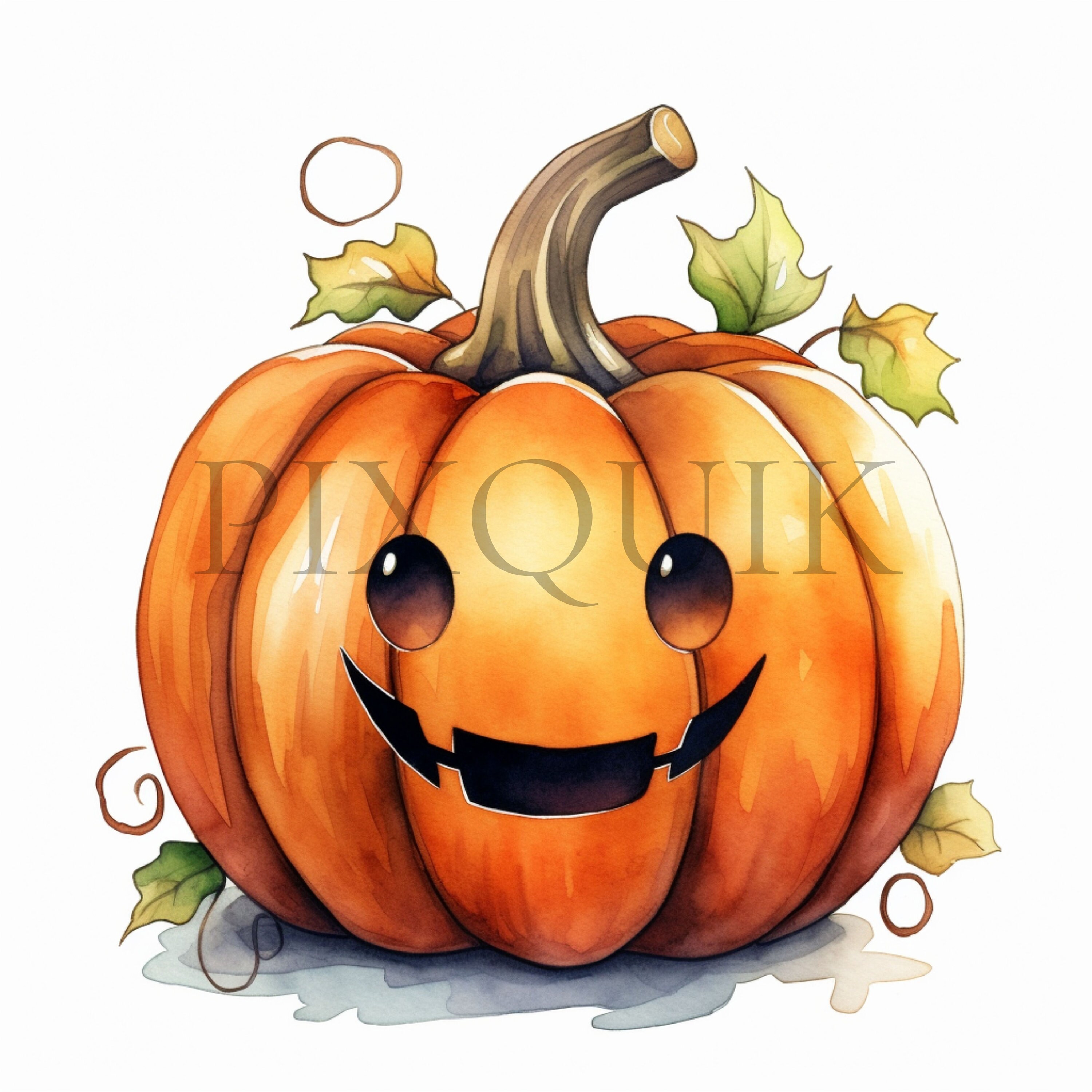 Cute Pumpkin Faces Clipart | Fall Card Making (digital Download) - Etsy