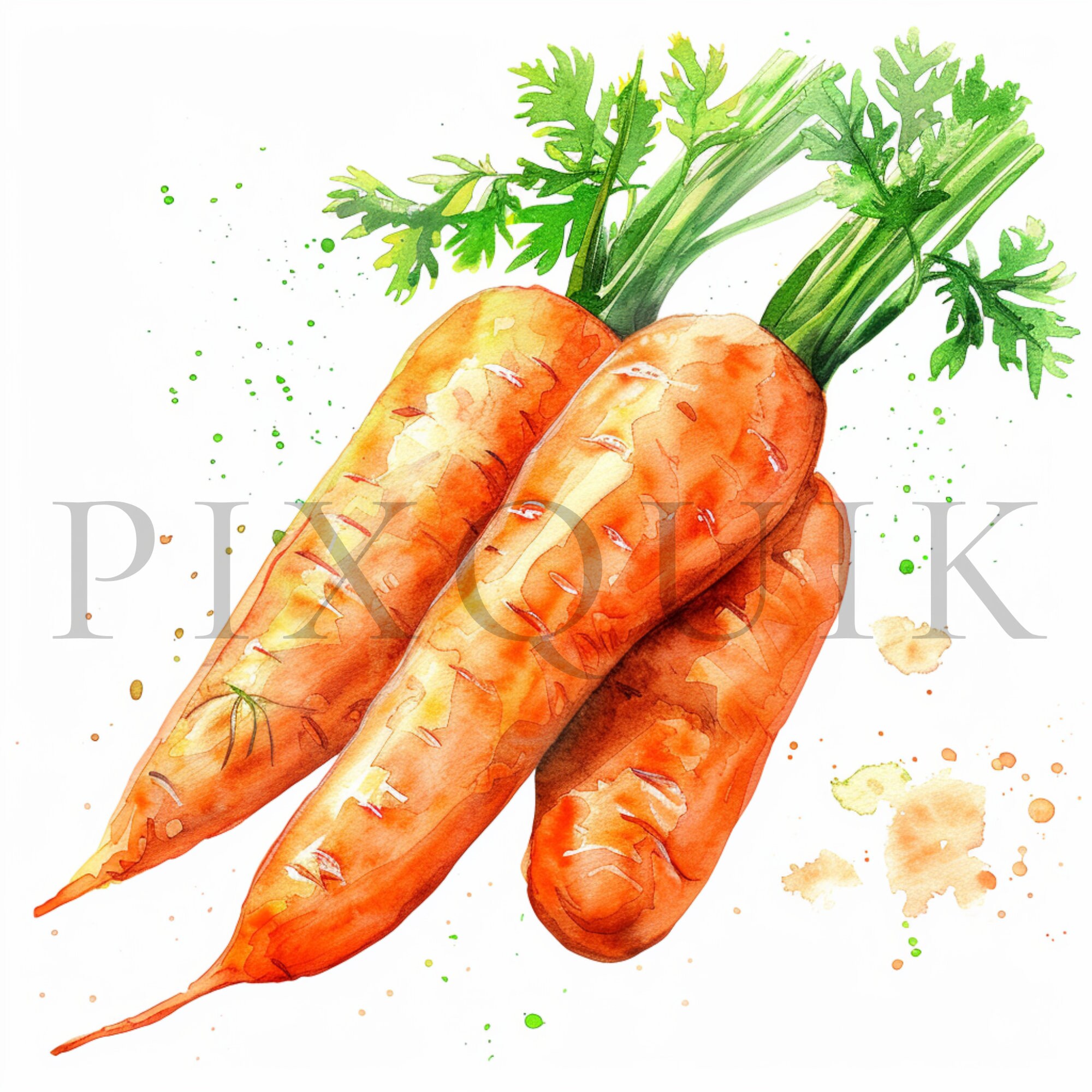 Carrot Clipart 10 High Quality Jpgs Digital Download Carrot Vector ...