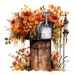 Autumn Mailbox Clipart | Rustic Floral Postbox (digital Download) - Etsy