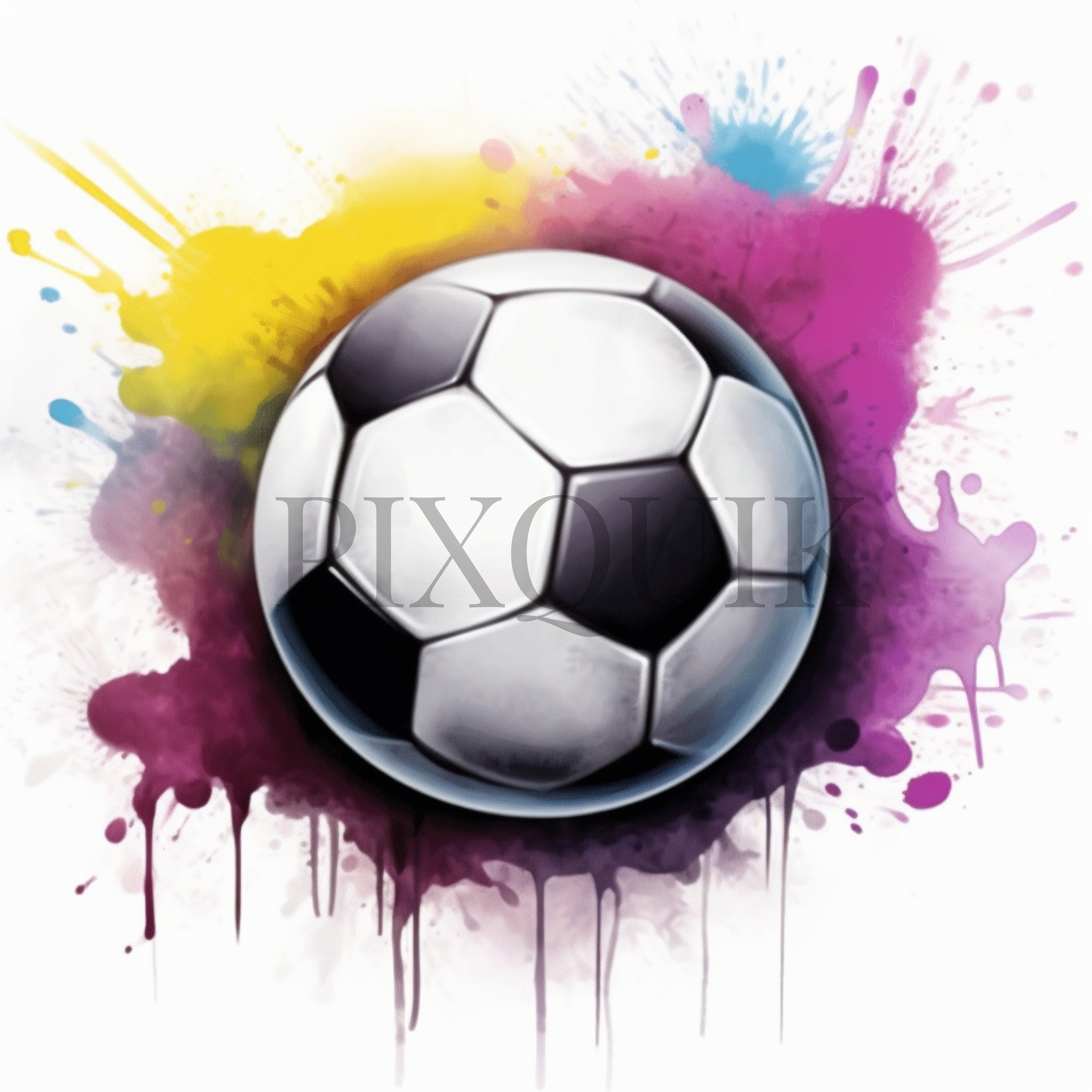Watercolor Soccer Ball Clipart Football Illustrations Commercial Use 10 ...