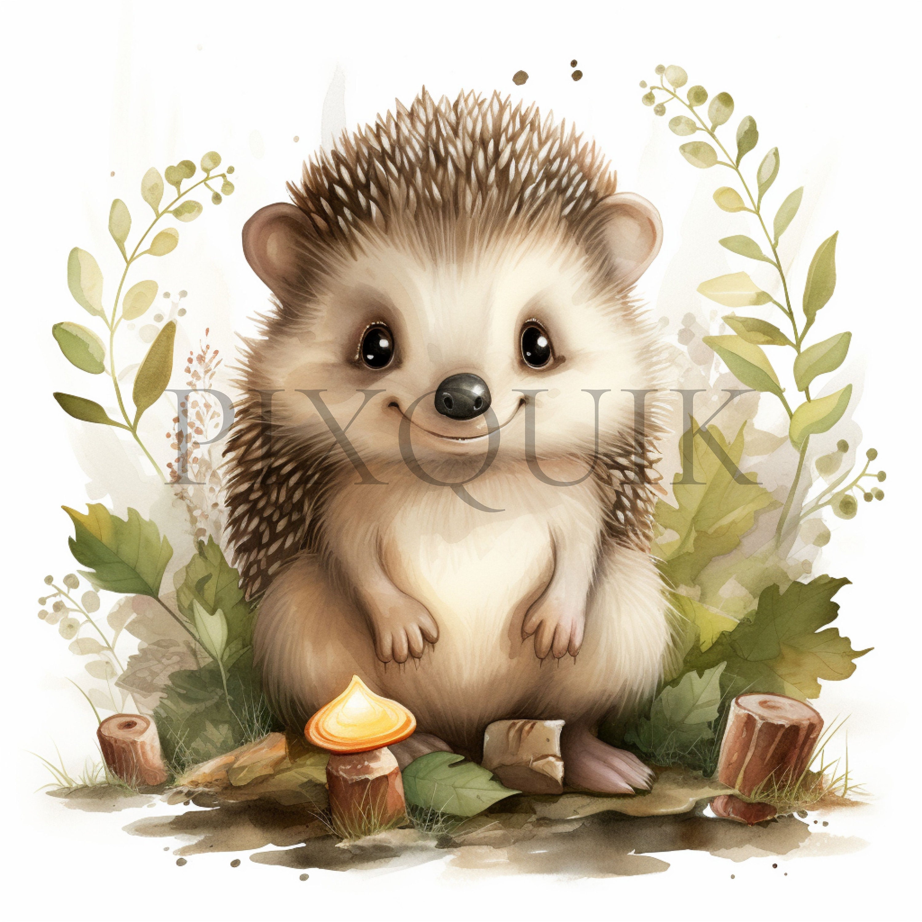 Hedgehog Clipart Woodland Animal Clipart 10 High Quality JPG Cute ...