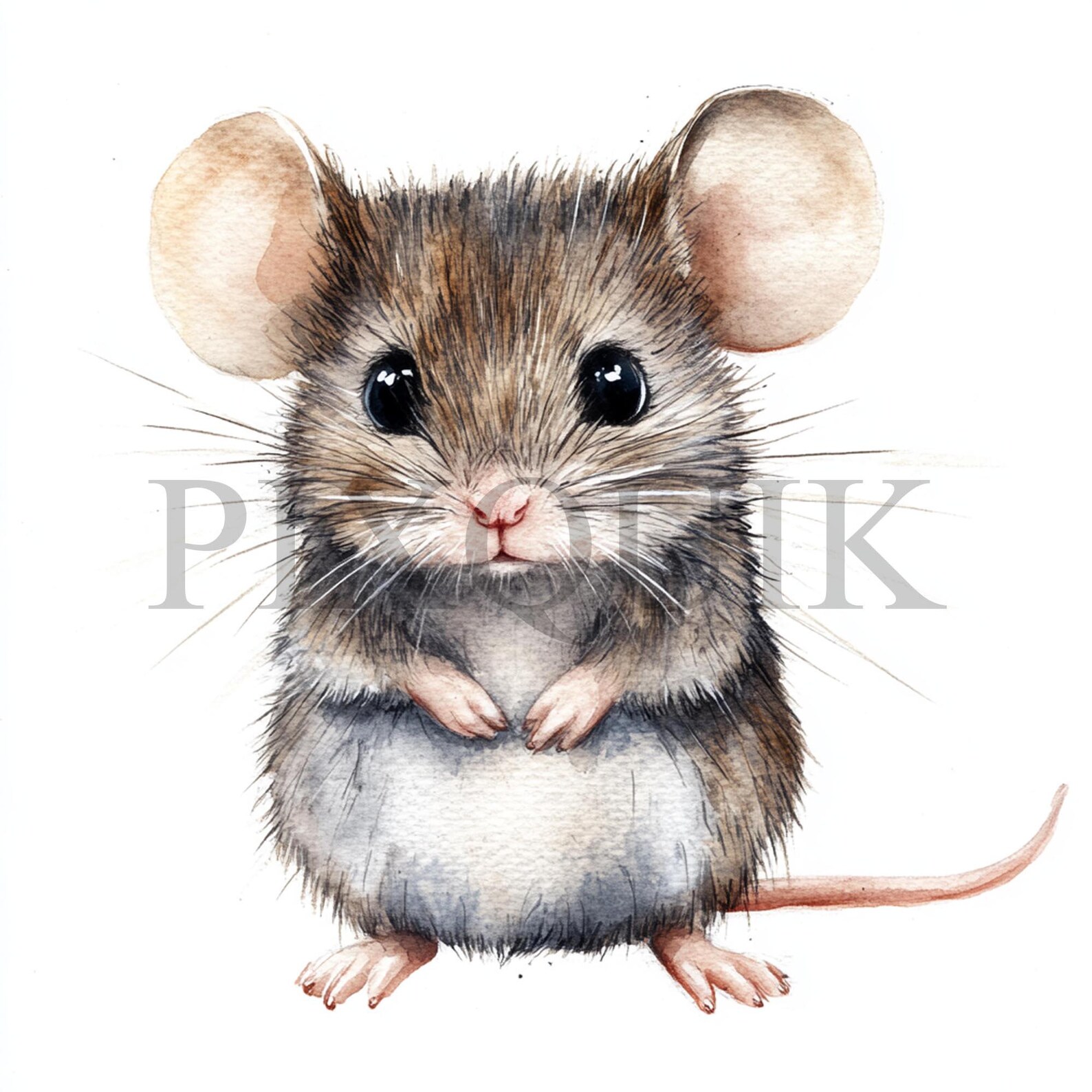 Cute Mouse Watercolor Clipart | Whimsical Art (JPG & PNG) - Etsy